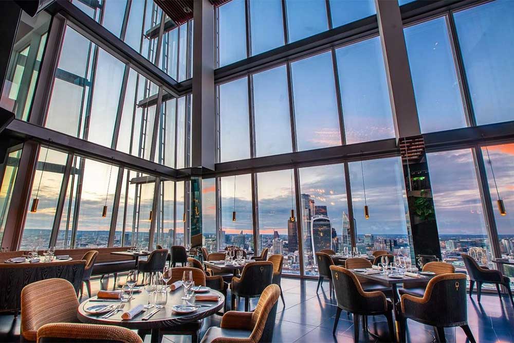 The best high-rise dining in London, with great views across town | Hot ...